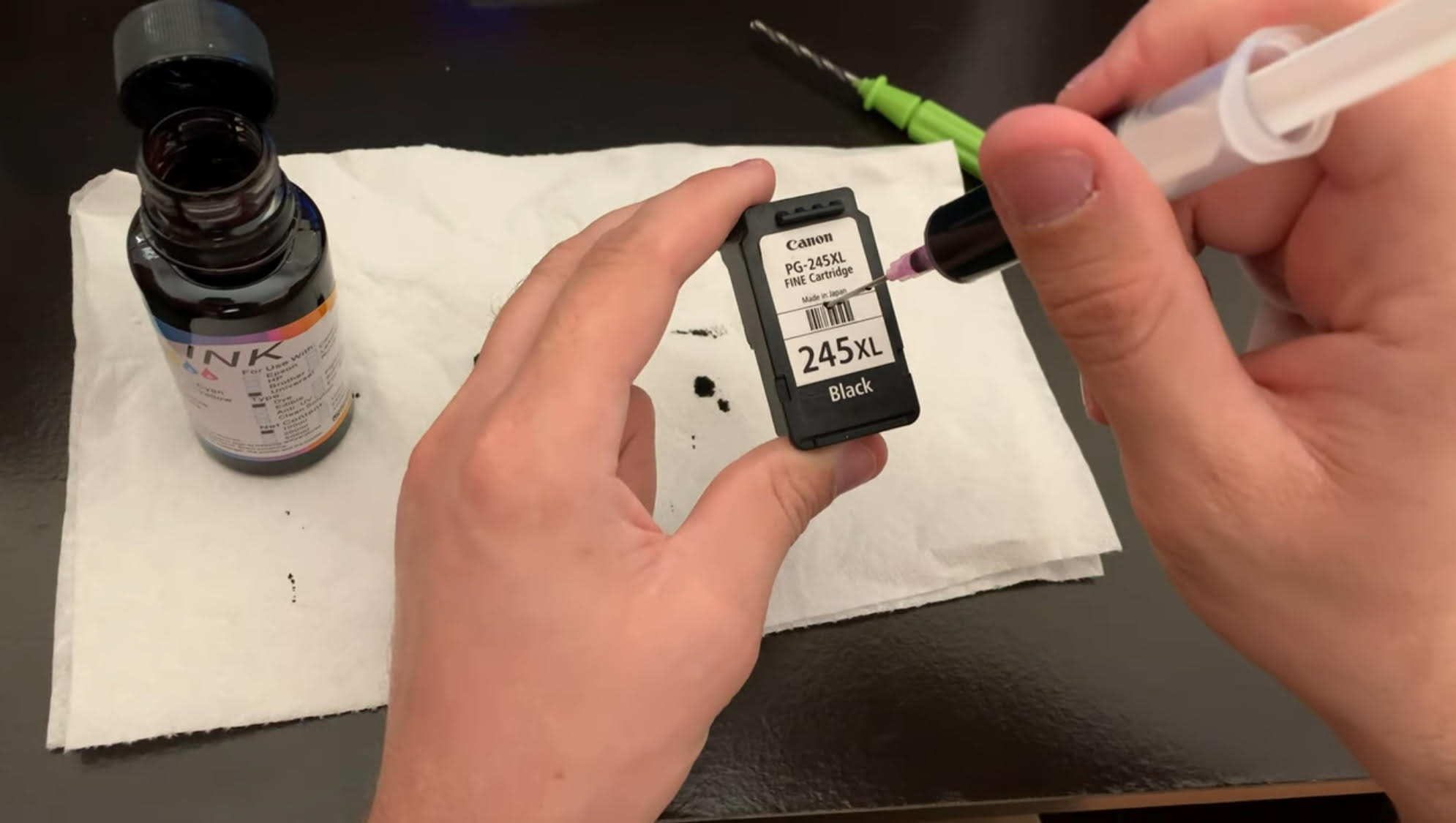 How To Refill Canon PG 245 XL Ink Cartridge Step-by-Step Guide - Tonercom