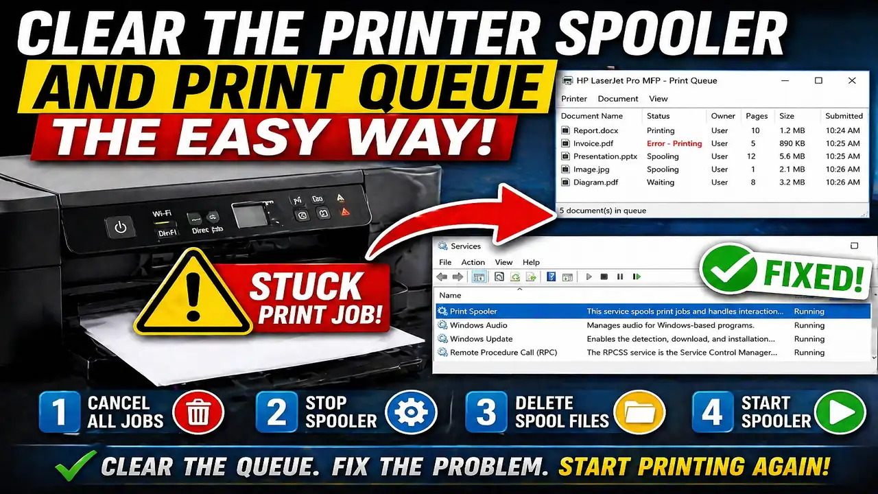 Clear The Printer Spooler: Fast Fixes That Work